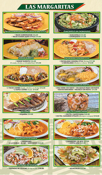 Las margaritas menu store